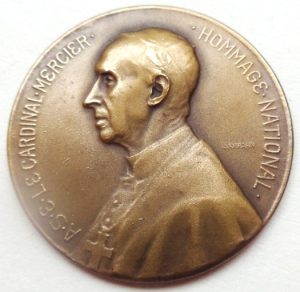 Cardinal Mercier – WWI patriotism & resistance – antique art medal ...